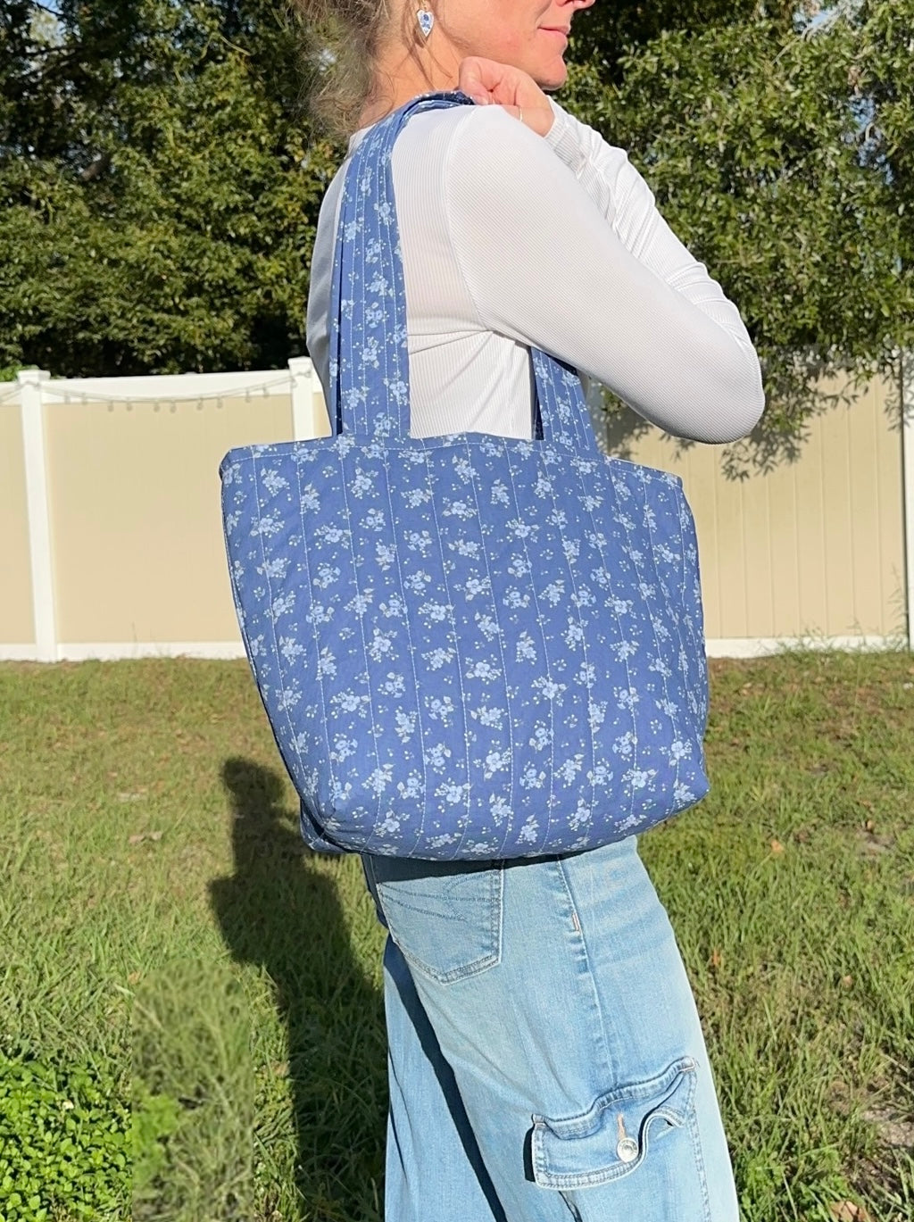 Blue Meadows Everyday Tote Bag – Marie Lynn Made